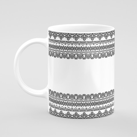 coffee cup border design