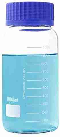 Salco Reagent Bottles (Wide Mouth) Graduated Storage Glass Bottle with ...