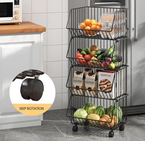 vegetable basket trolley