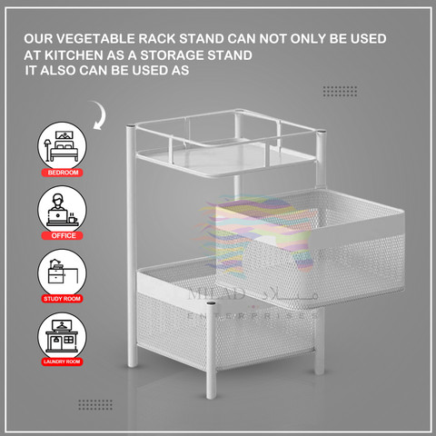 white vegetable rack