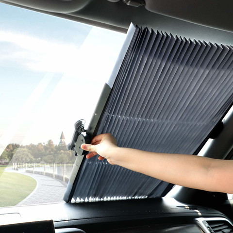 windshield sun shade retractable