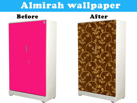 Decoration Designs 198 cm Almirah Sticker Extra Large Floral Design for ...