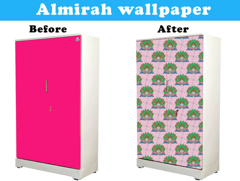 Decoration Designs 198.12 cm Almirah Sticker Self Adhesive Sticker ...