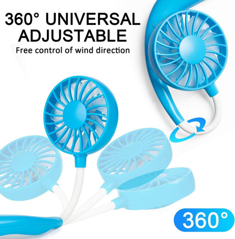 TECHEL Portable Hand Free Neck Fan Portable Hand Free Neck Fan USB Fan ...