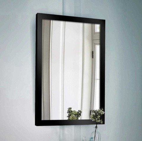 simple black frame mirror