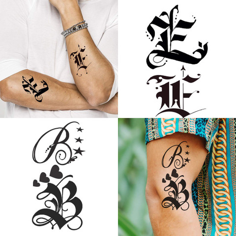 d and e initial tattoo