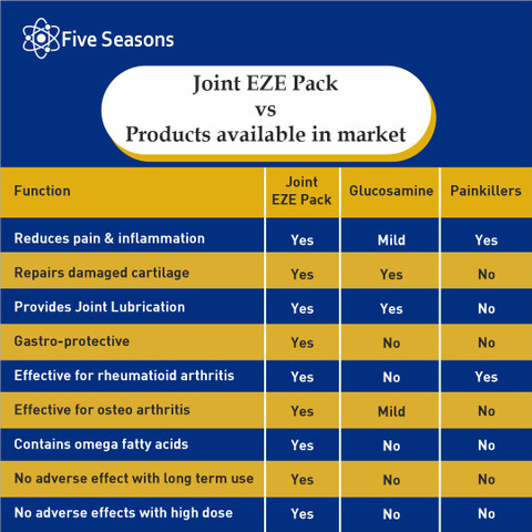 Five Seasons Joint Eze Pack- Joint Support Supplement for Pain Relief ...