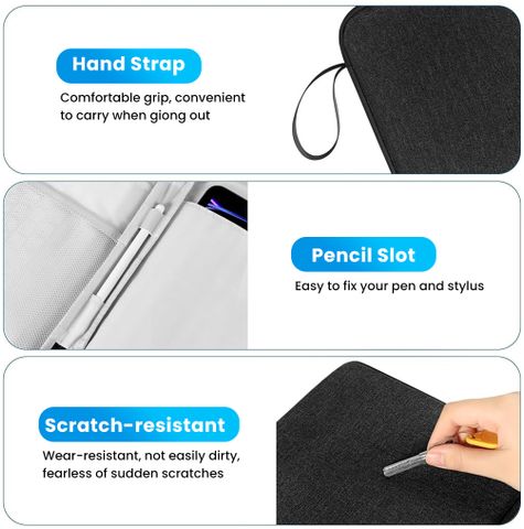 sannidhi Tablet Travel Bag for 129 iPad Waterproof Organizer Black ...