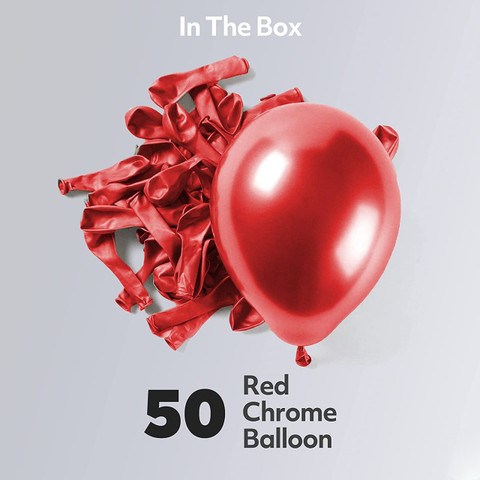 chrome balloons red