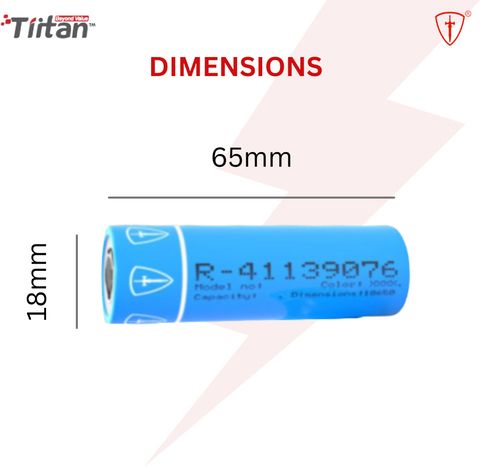 Tiitan 2200mAh Lithium ion 18650 1C Rechargeable 3.7V Cell Pack of 2 ...