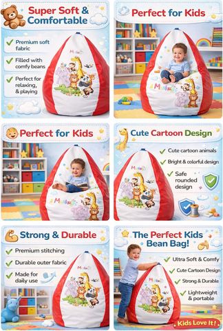 Maskeen Medium Kids bean bag Lounger Bean Bag With Bean Filling Price ...