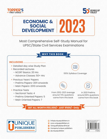 Economic and Social Development 2023 English |UPSC | Civil Services ...