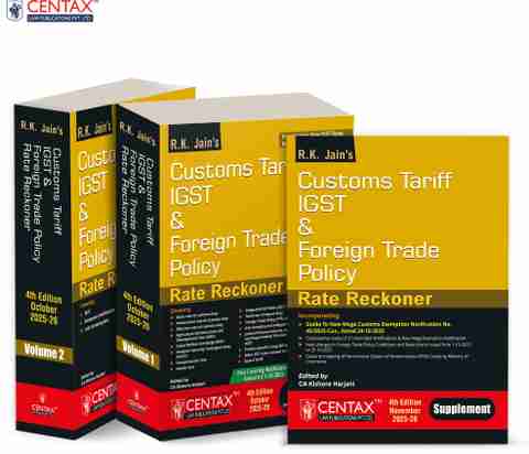 R.K. Jain's Customs Tariff, IGST & Foreign Trade Policy Rate Reckoner ...