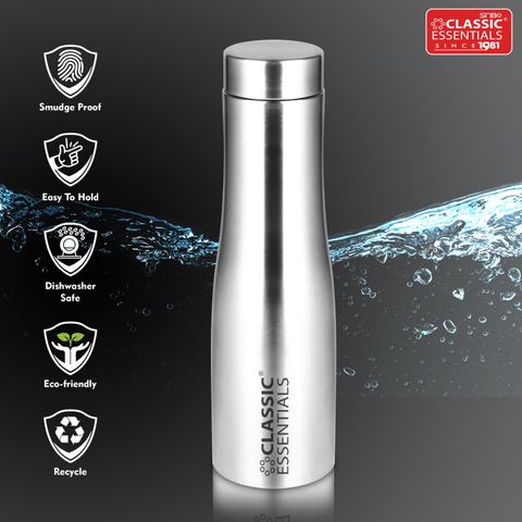 Classic Essentials Steel Inox Water Bottle 1000ml(Pack of 12) 1000 ml ...