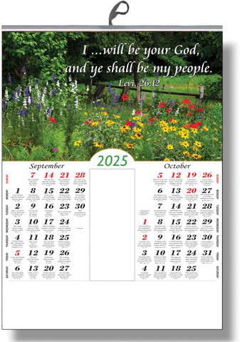 THE CHRISTIAN GALLERY 2025 English Big Size Bible Verse Wall Calendar ...