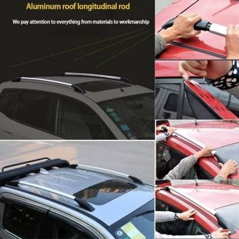 aksmit Sleek Silver Roof Rails for Maruti Suzuki Brezza (All Cars ...