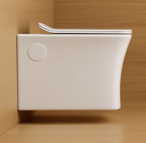 Moro Wall-Hung Rimless Western Toilet Commode with 4D Siphonic Flushing ...
