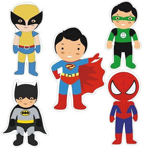 superhero cut outs