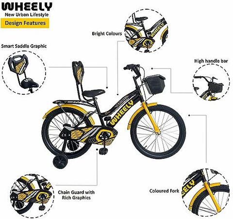 Wheely Buzz, 20T Kids Bike, 12 Inch Frame, Black-Orange, Single Speed ...