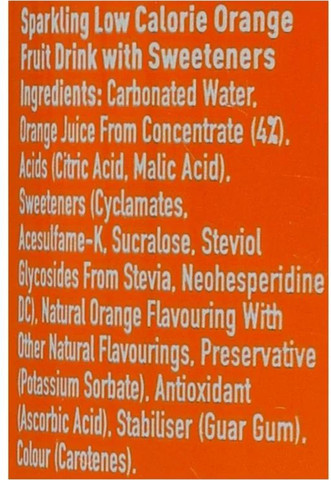fanta zero ingredients
