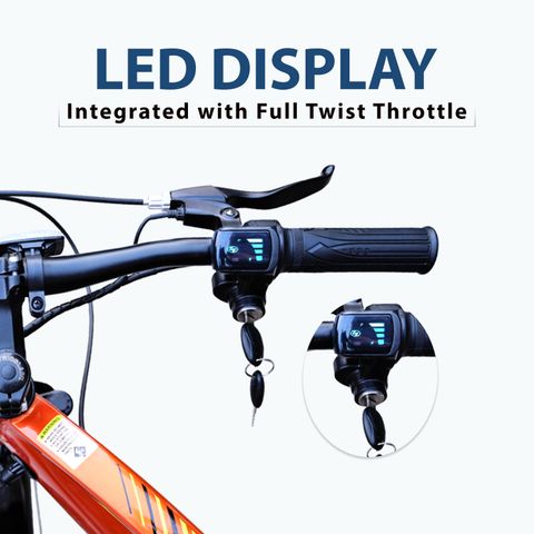 GOSPORTY Battery-Powered Cycle for Urban Commuters | E-Cycle with Front ...