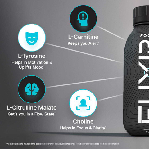 FOCUS ELIXIR Focus Supplement Drink for enhanced focus and mental ...