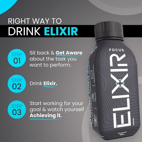 FOCUS ELIXIR Focus Supplement Drink for enhanced focus and mental ...
