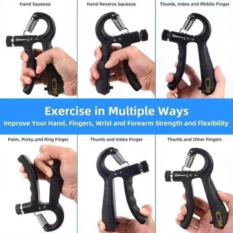 EKALING TRADERS ADJUSTABLE COUNTING GRIP Hand Grip Strengthener (100 Kg ...