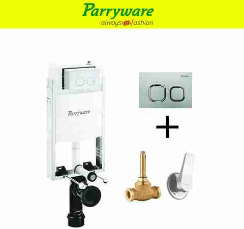 Parryware Half Frame Concealed Cistern with Aqua concealed body upper ...