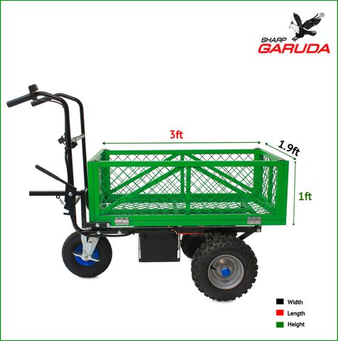 Sharp Garuda Electric Mini Dumper – Battery Operated Farm Trolley Cart ...