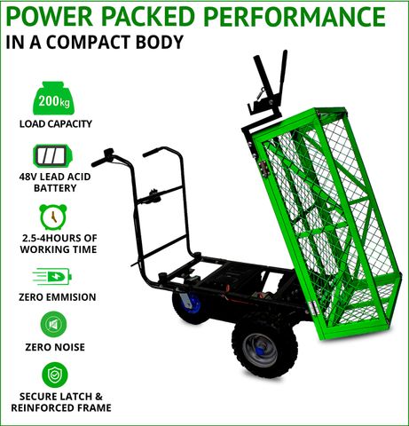 Sharp Garuda Electric Mini Dumper – Battery Operated Farm Trolley Cart ...