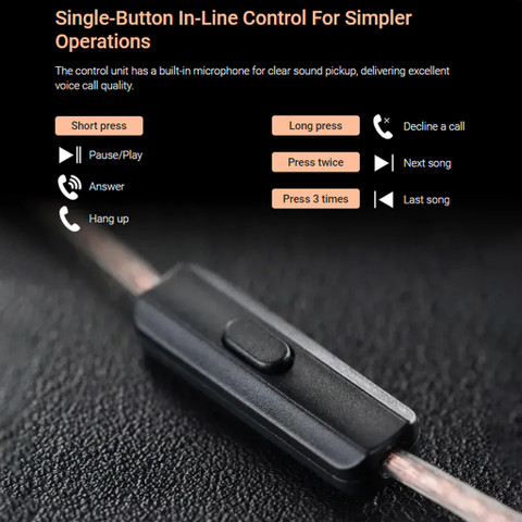KZ Wired Earphone In Ear Monitor with Mic, 3.5mm Jack, Dynamic Driver ...