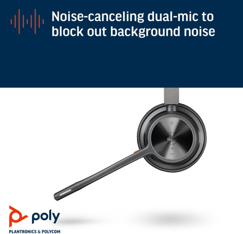 poly by Plantronics Voyager 4320 UC Bluetooth Wireless Over Ear ...