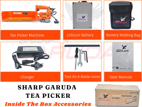 Sharp Garuda Tea Leaf Plucking|Cutting |Harvesting Machine with Battery ...