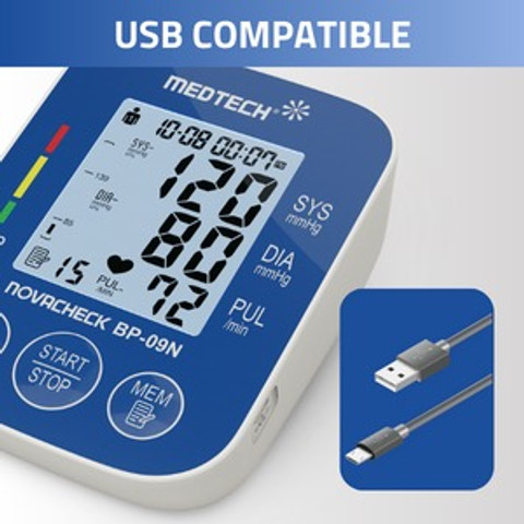 Medtech BP09N BL Portable Automatic Digital Blood Pressure Monitor ...