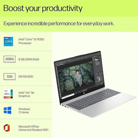 HP Intel Core i5 13th Gen 1335U - (8 GB/512 GB SSD/Windows 11 Home) 15 ...