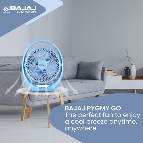 BAJAJ Pygmy Go with 1 Year Warranty 178 mm Table Fan Price in India ...