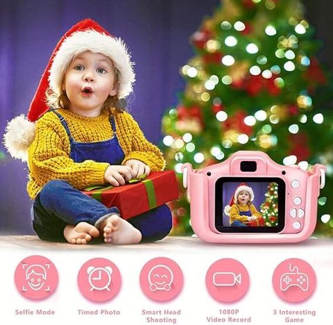 CHUCHU 2025 Kids Digital Camera Mini Compact for Girls Boys 4 5 6 7 8 ...