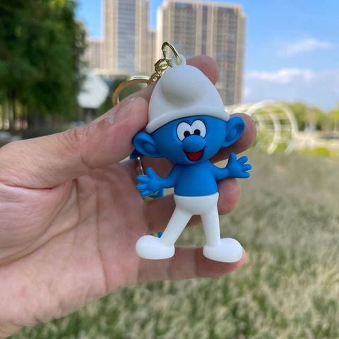 Mubco The Smurfs Family 3D Keychain| Strap Charm & Hook | PVC Cartoon ...