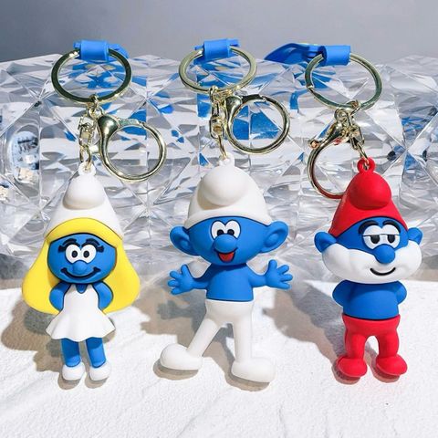 Mubco The Smurfs Family 3D Keychain| Strap Charm & Hook | PVC Cartoon ...
