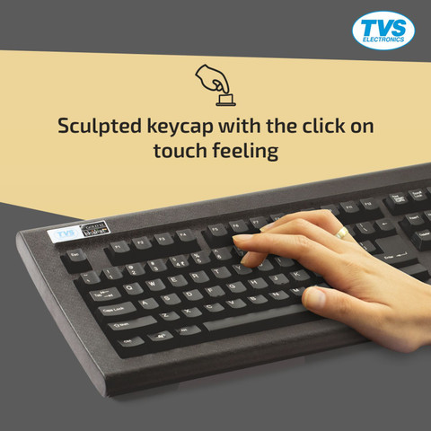 Tvs Electronics Gold XL Bharat Mechanical Cherry Key Switches Wired USB ...