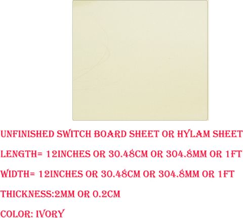 HYLAMSHEET Hylam Sheet for Electrical Switch Board – 12 x12Inch ...