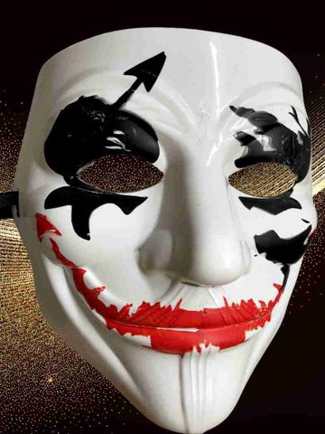 Mask Q Toys Unique Joker Vendetta Hacker Anonymous Mask Code UV392 ...