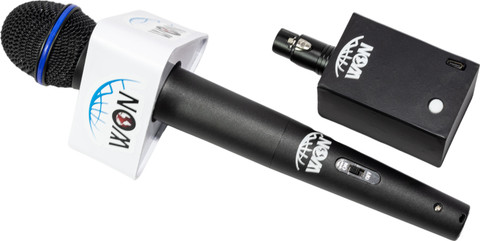 tv reporter microphone