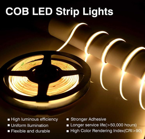 Nortek Tisya 10 Meter Runs On 24V Warm White Cob Led Strip Lights Power ...