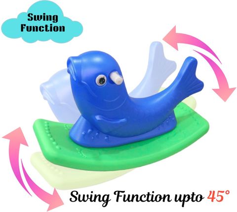 Charming treasures Plastic Fish Rocker for Toddlers Fun Ride-On Toy for ...