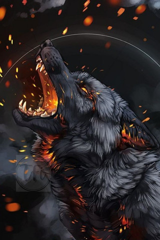 demon wolf background