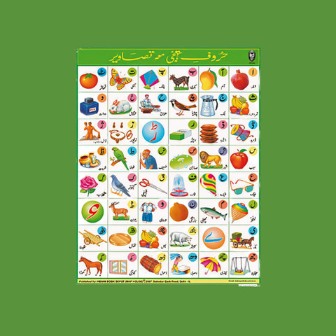 Urdu Alphabet Chart Without Pvc Rollers School Classroom Chart ...