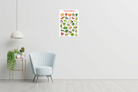 vegetables name chart paper