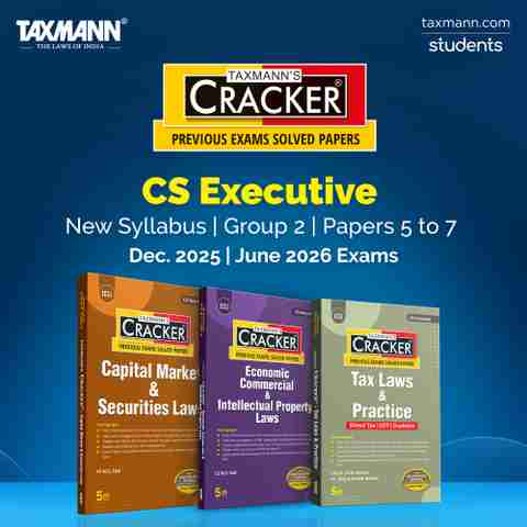 Taxmann's CRACKER COMBO For CS Executive | New Syllabus | Dec. 2025 ...
